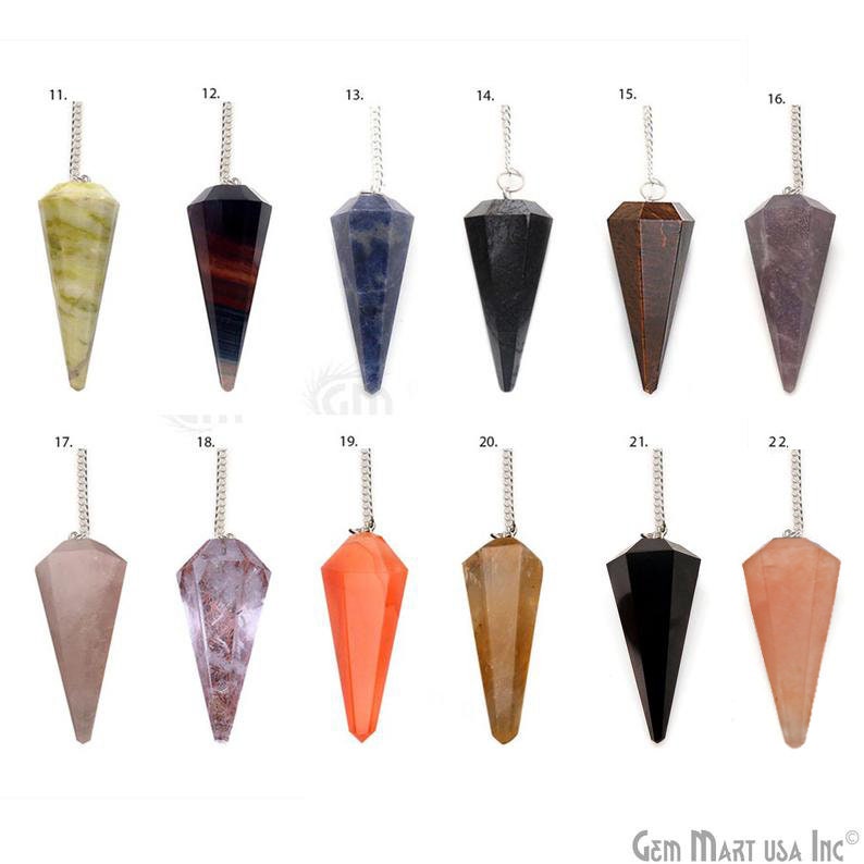 Crystal Pendulum Healing Pendant Dowsing Pointed Pendulum | Etsy