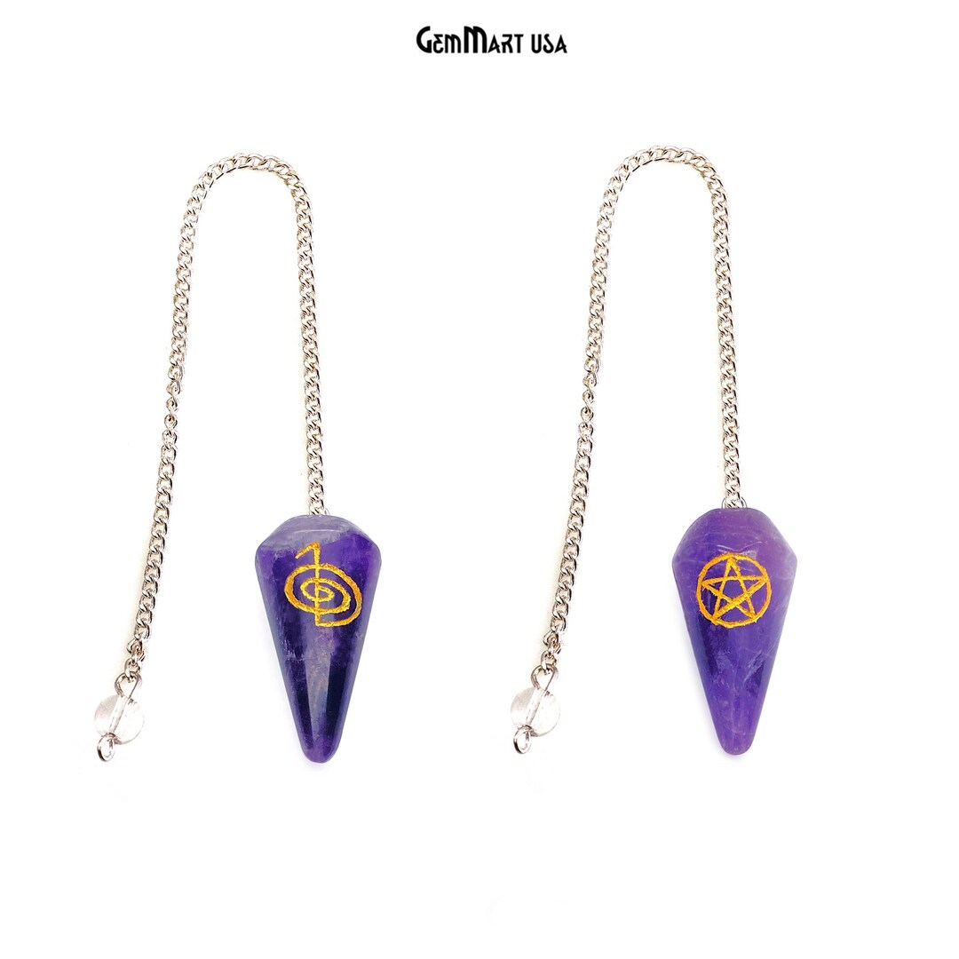 Crystal Pendulum, Healing Pendant, Dowsing Pointed Pendulum Pendant ...