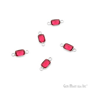 Pink Tourmaline Gemstone Connector, 5x7mm Rectangle Pink Tourmaline ...