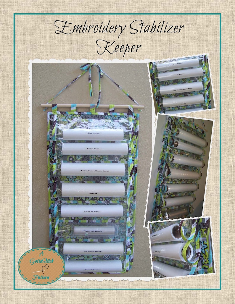 Embroidery Stabilizer Keeper Pattern - Instant Download - Etsy