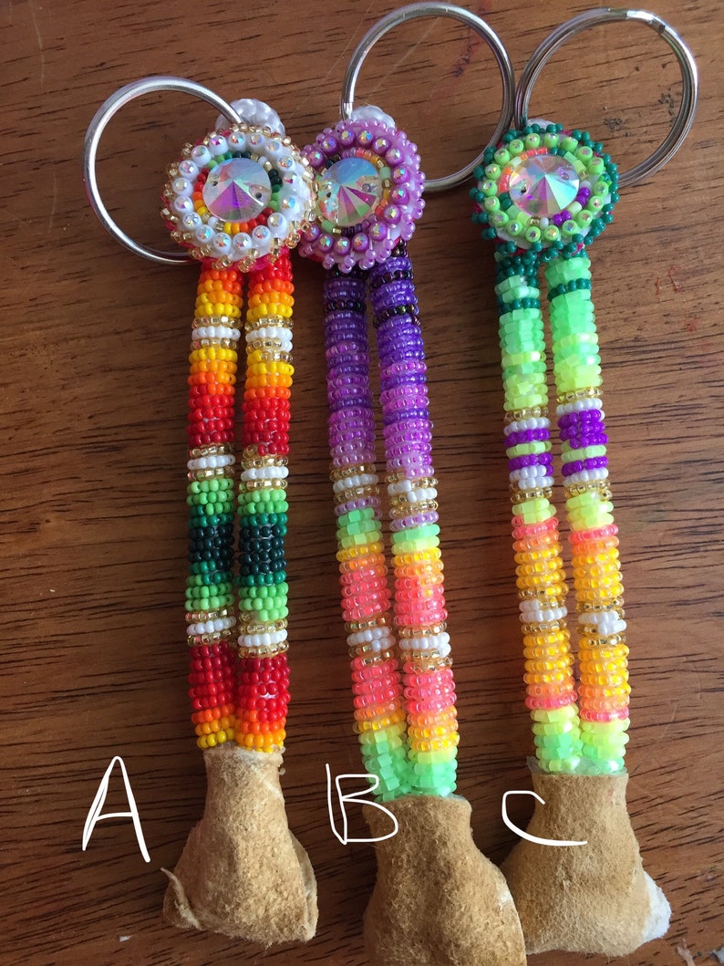 Native American Beaded Keychain - Etsy