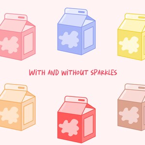 Cute Milk Cartons Elements SVG Digital Bundle - Etsy