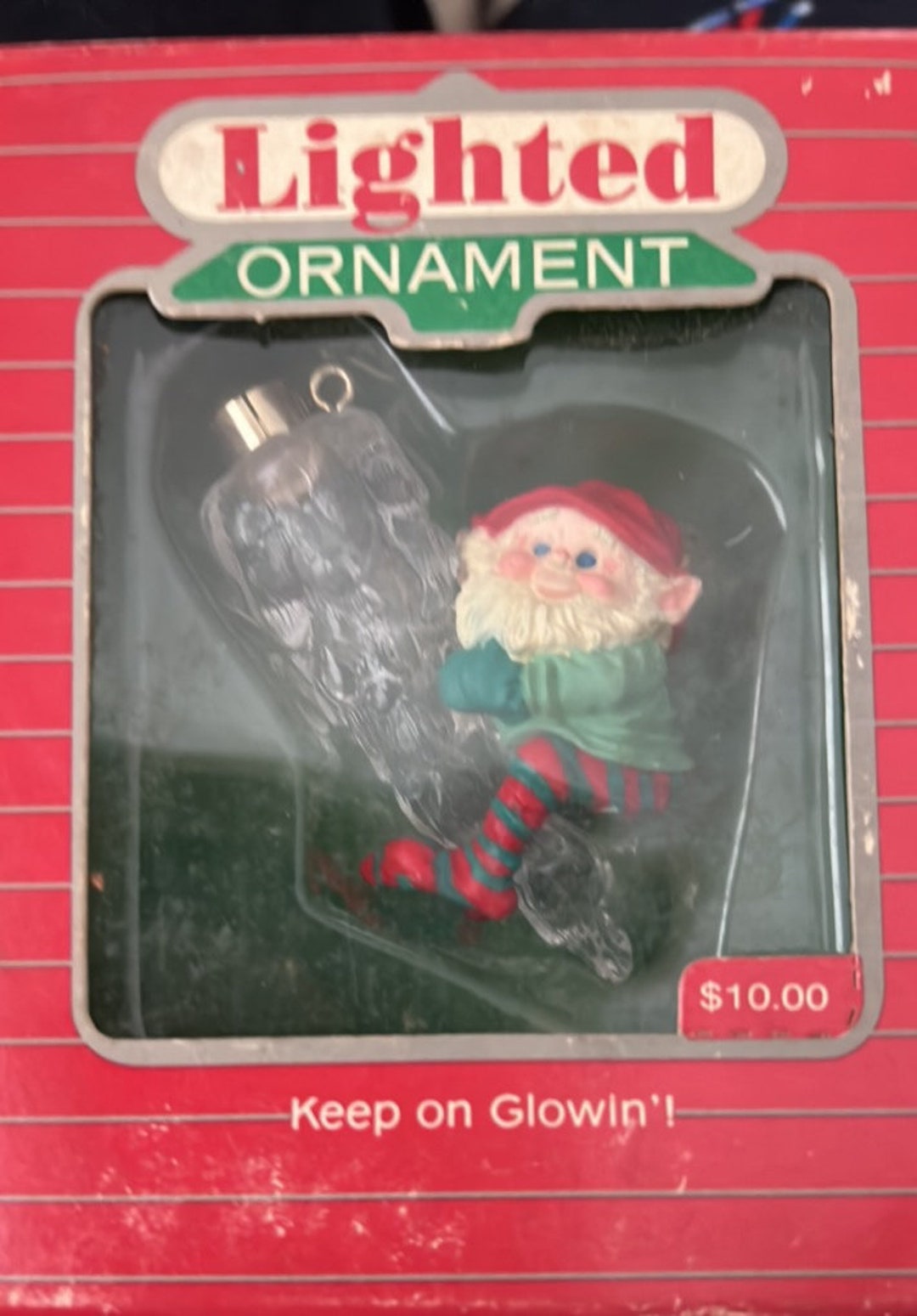 Vintage Hallmark Lighted Magic Ornament Santa Keep on Glowing 1986 - Etsy