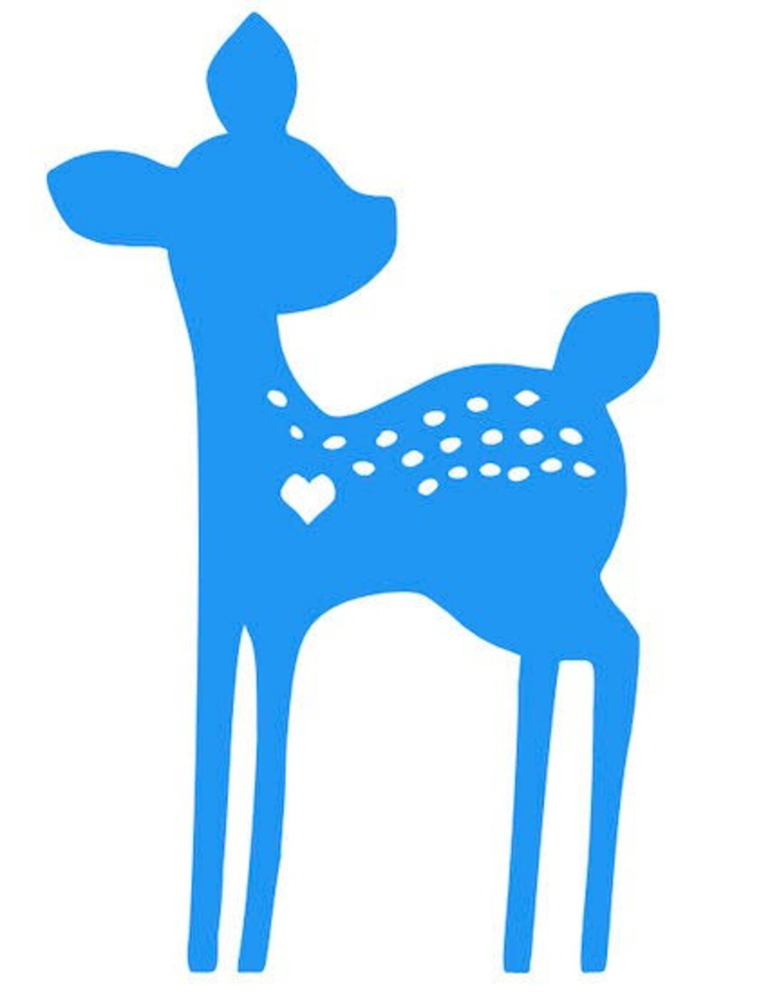 Animal Cute Fawn Decal - Baby Deer Heart Decal - Laptop - Car Truck ...