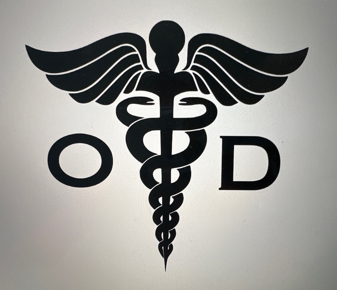 Medical OD Optometrist Medical Caduceus Decal Sticker Laptop Sticker Car Truck Vinyl Decal ...