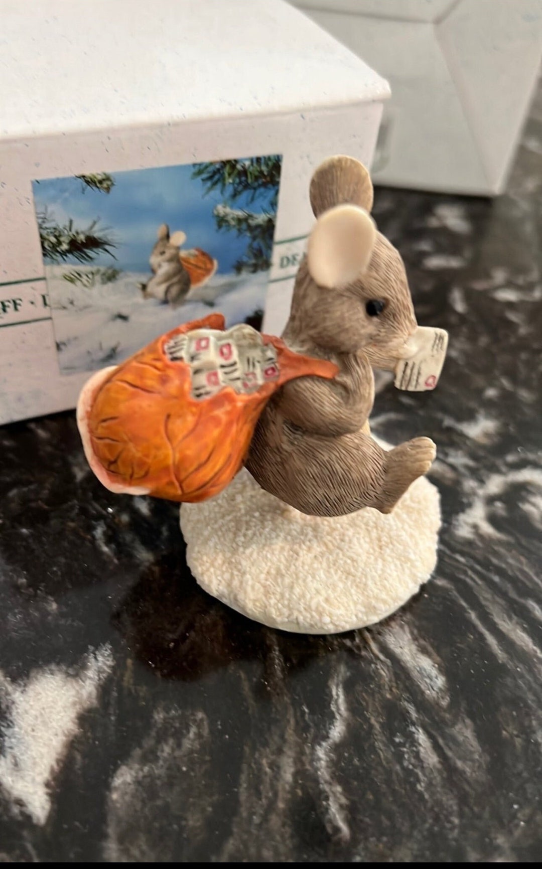 Charming Tails Resin Mouse Figurine Mouse Delivering Mail - Etsy