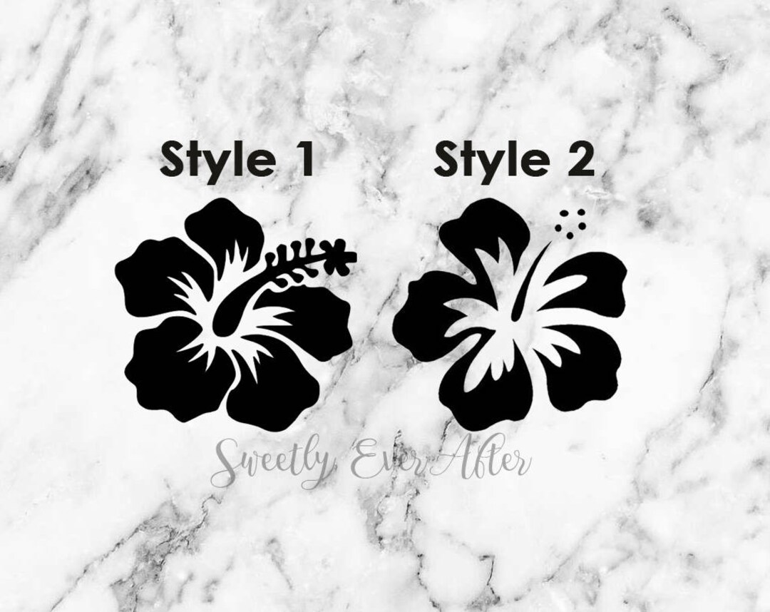 Hibiscus Flower Decal Sticker - Flower Sticker - Hawaiian Decal ...