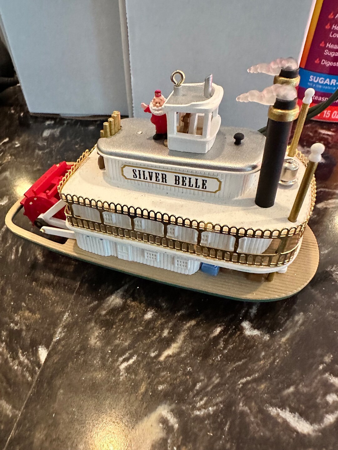 Hallmark Keepsake Ornament Santa Silver Belle Paddle Boat Signed No ...