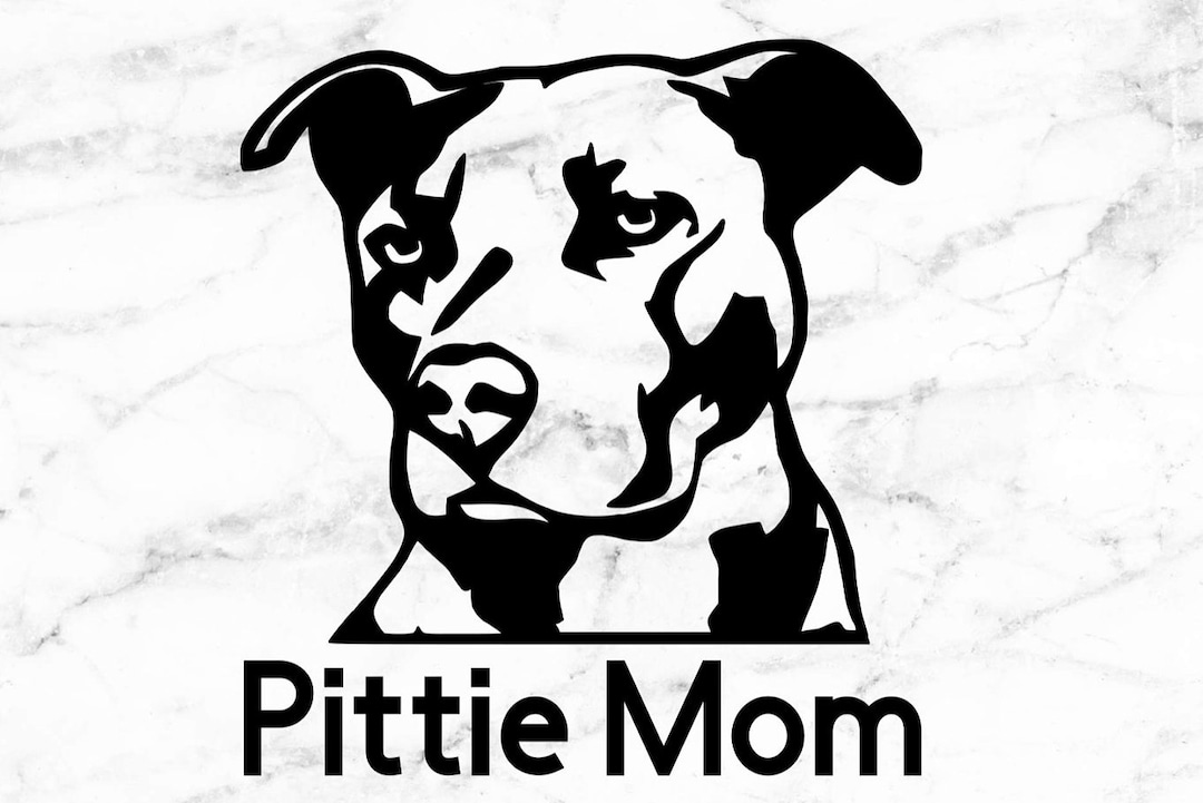 Dog Pittie Pit Bull Mom Decal Sticker Laptop Sticker Car Truck Vinyl ...