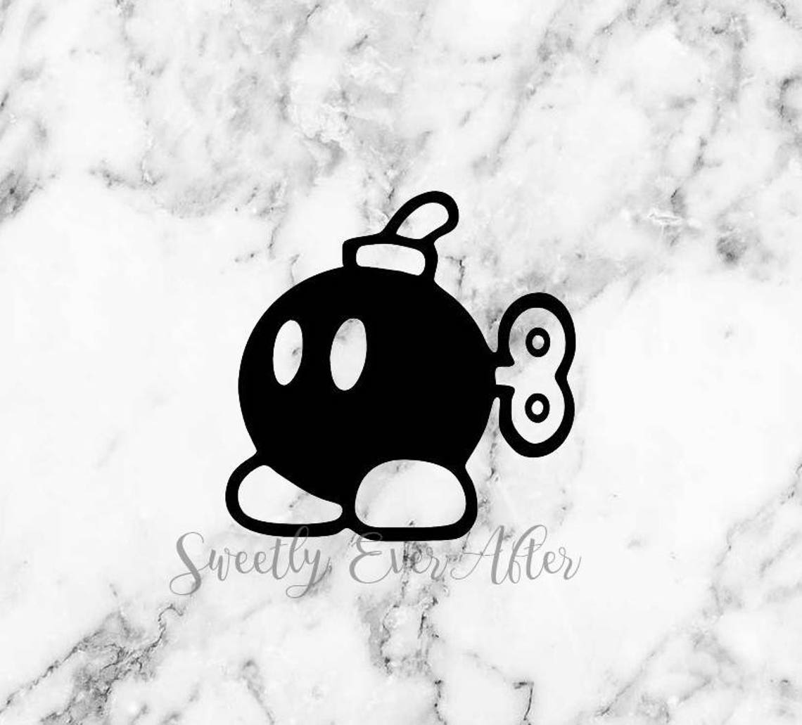 Mario Bomb Decal Sticker Mario Bob-omb Decal Video Game | Etsy