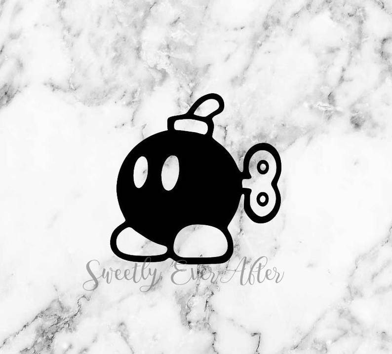 Mario Bomb Decal Sticker Mario Bob-omb Decal Video Game | Etsy