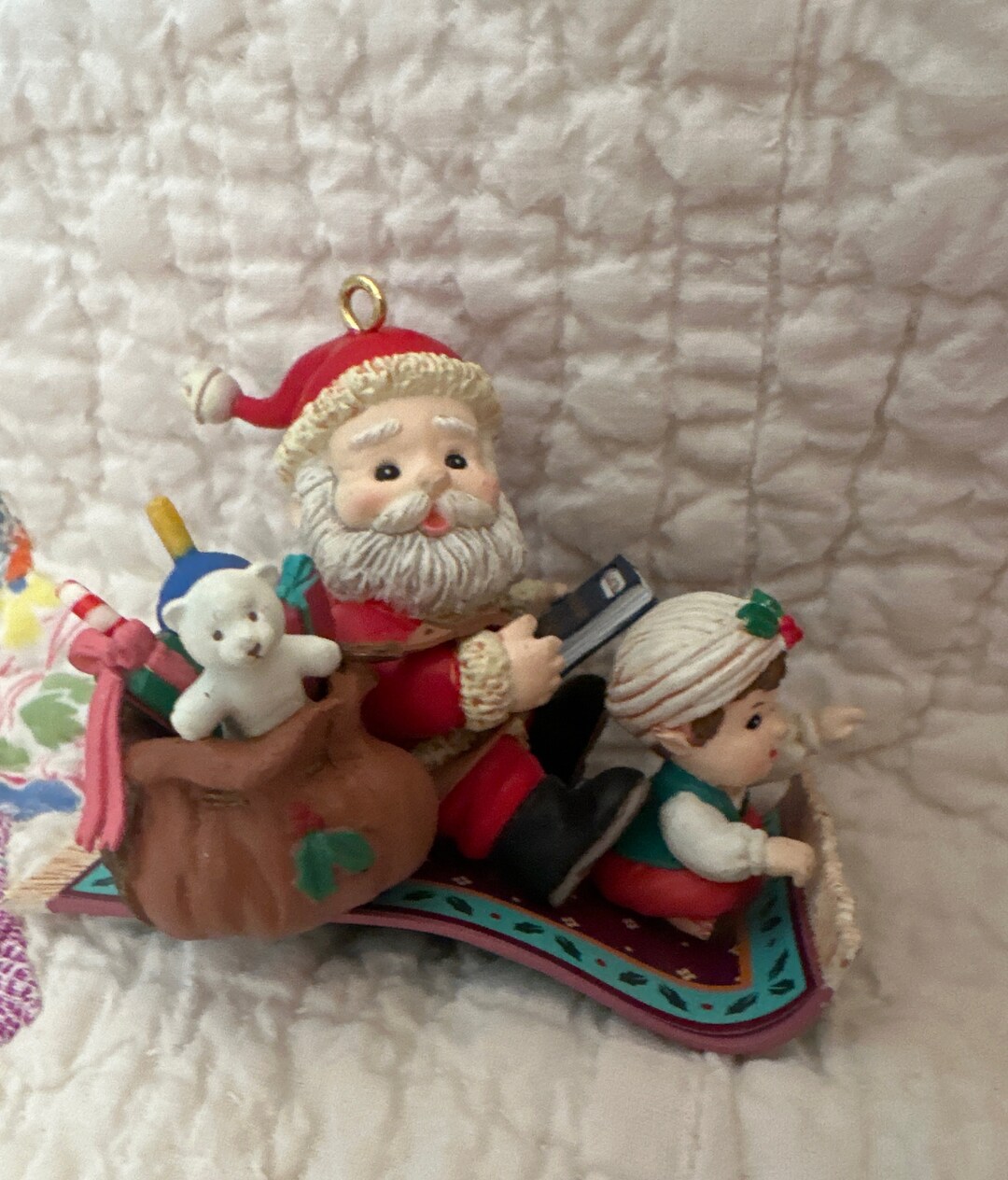 Enesco Collectible Christmas Ornament Santa’s Magic Ride 1993 Santa on ...