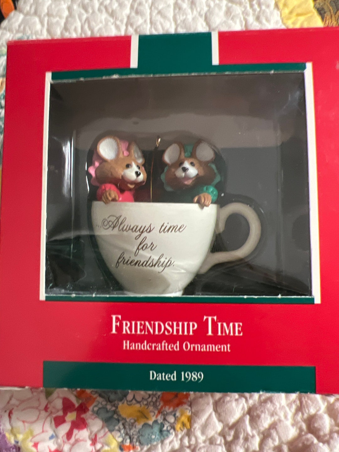 Hallmark Collectible Christmas Ornament Friendship Time 1989 - Etsy