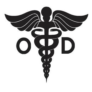 Optometrist OD Medical Caduceus Vinyl Decal - Phone Laptop Window ...
