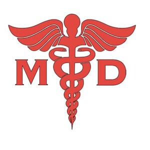 Medical Doctor Physician MD Medical Caduceus Vinyl Decal - Phone Laptop ...