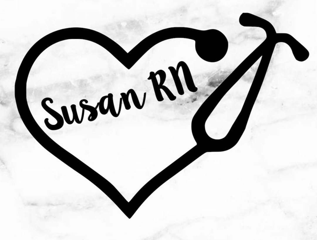 Medical RN Registered Nurse Personalized Medical Caduceus Decal Sticker ...
