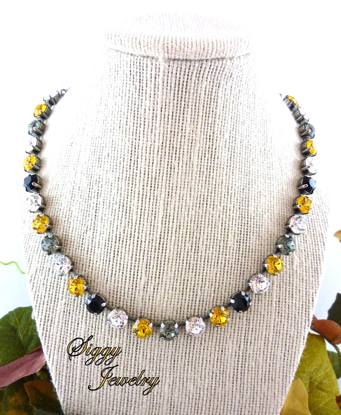 Steelers Colors Necklace Bracelet or Set Black Gold | Etsy