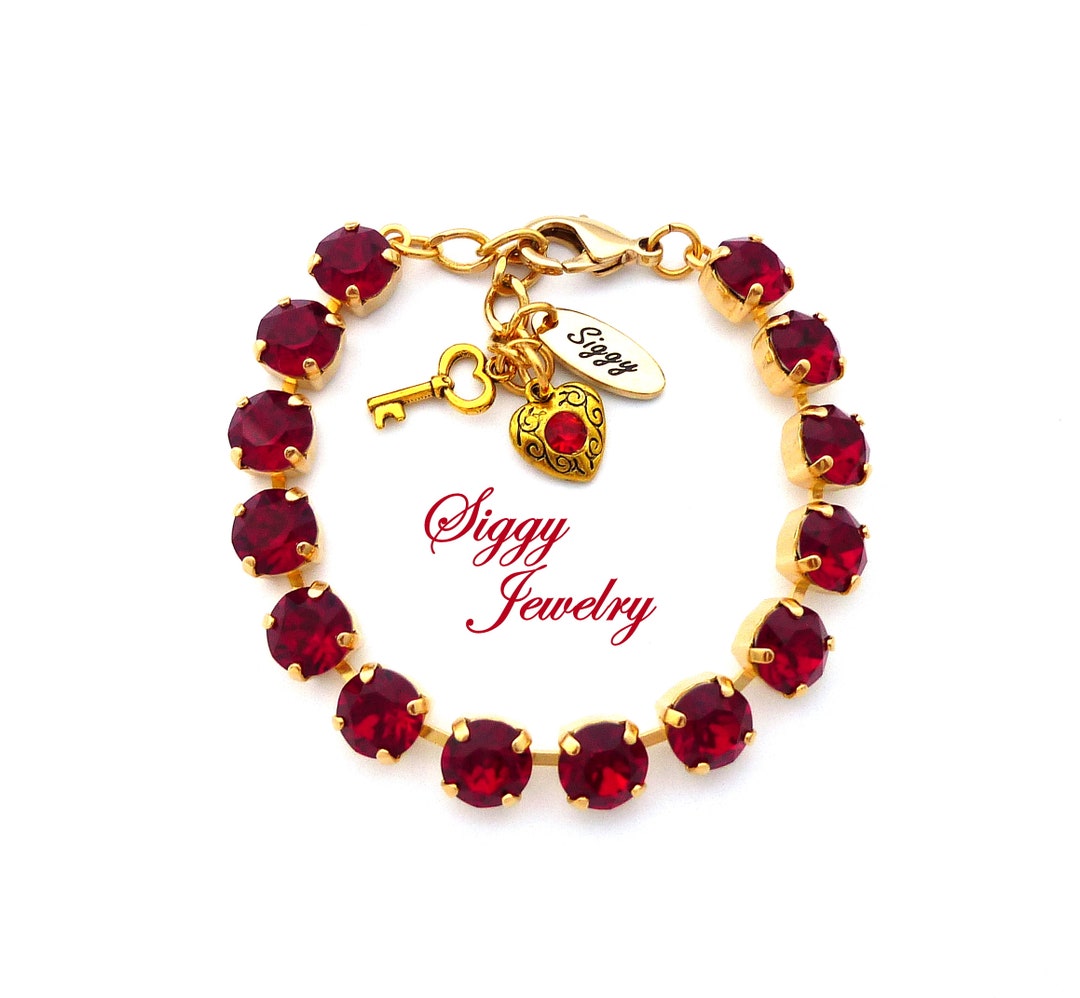 Pulsera de tenis de cristal austriaco. Elija entre una variedad de ...