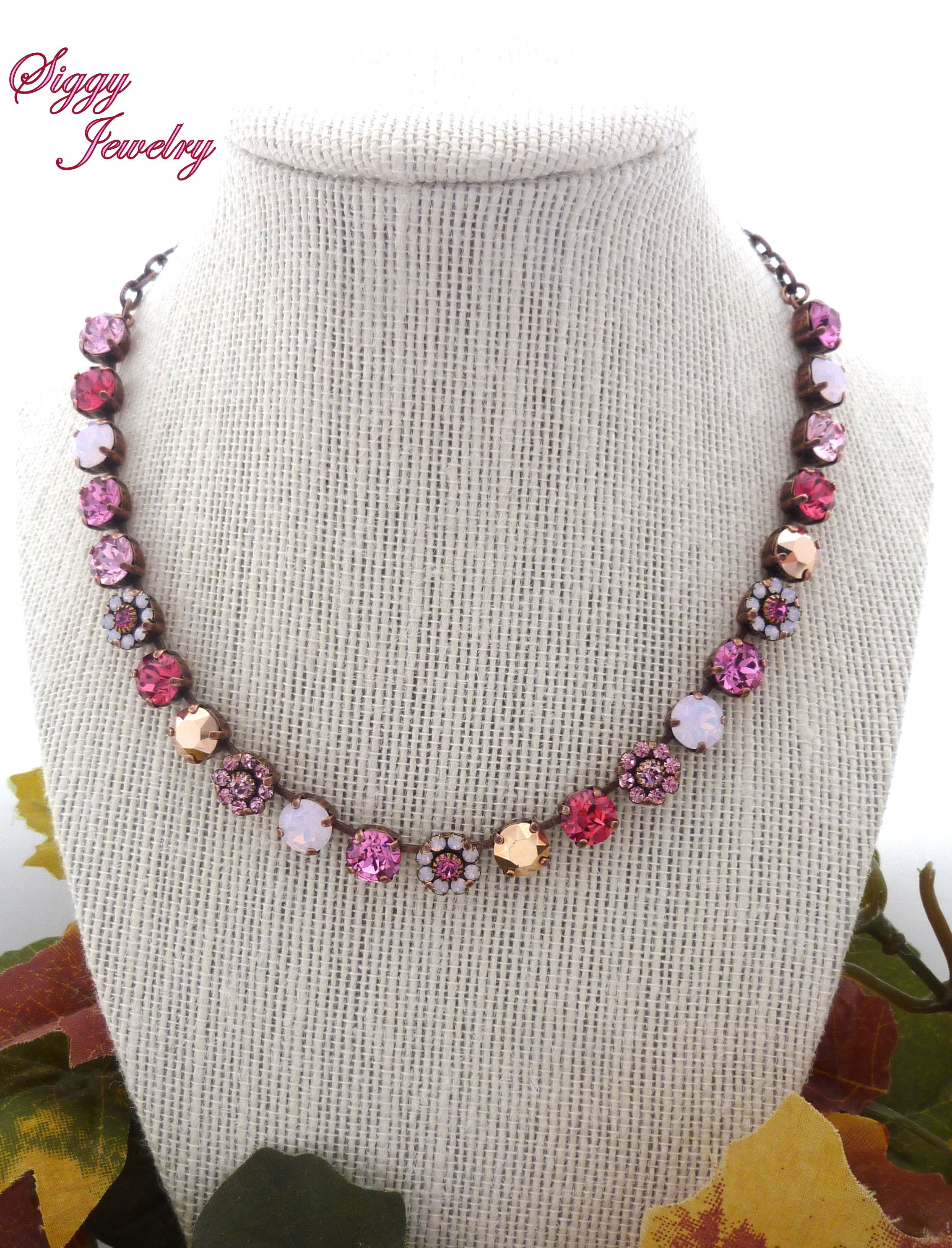 Crystal Chaton Necklace Made With 8mm Genuine Swarovski® | Etsy