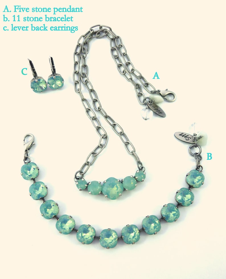 Brilliant Genuine Austrian Crystal Jewelry Set, Necklace, Bracelet ...