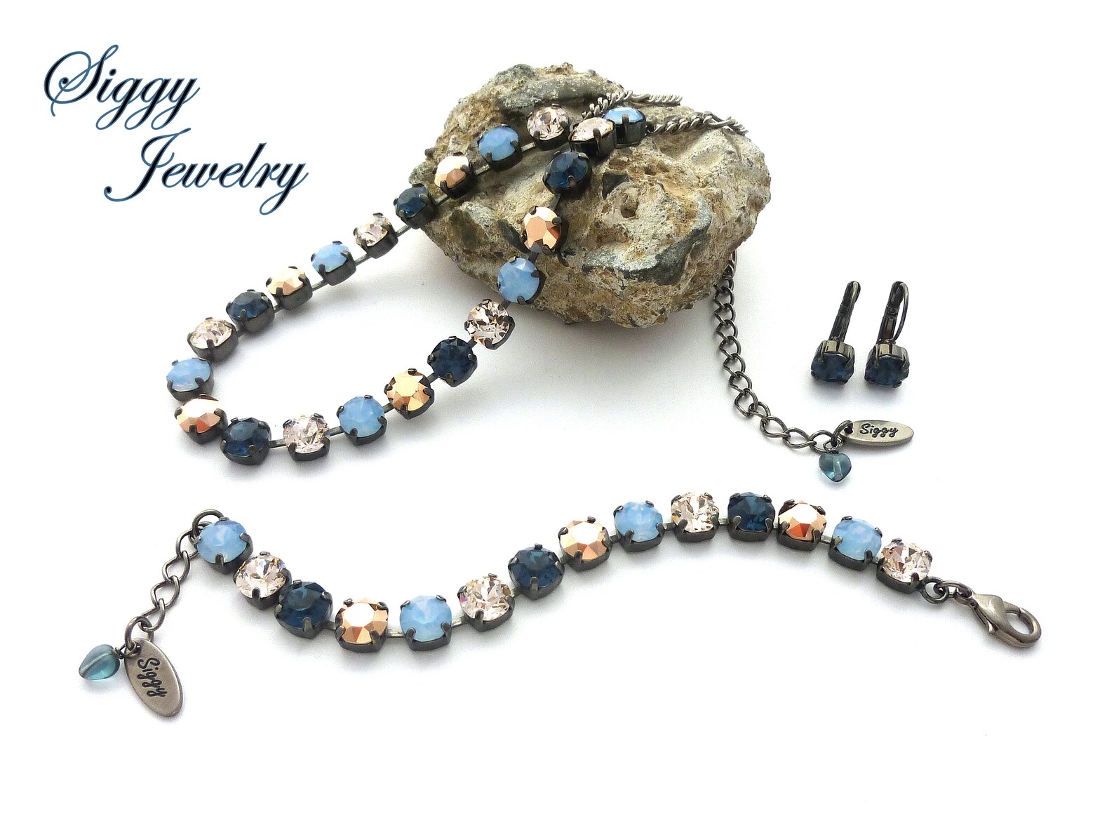 Brilliant Austrian Crystal Necklace Bracelet or 3 Piece Set | Etsy