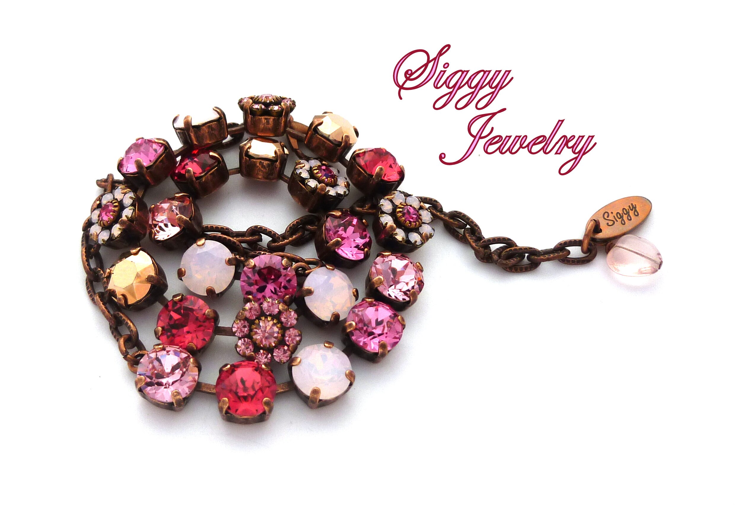 Crystal Chaton Necklace Made With 8mm Genuine Swarovski® | Etsy