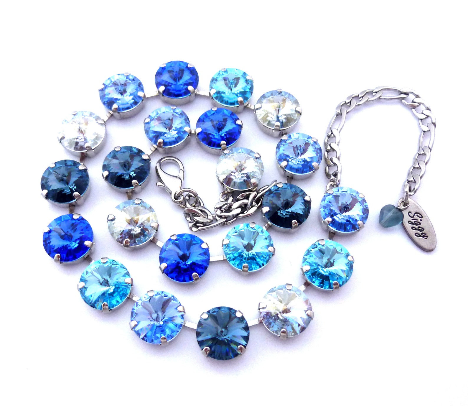 Genuine Austrian Crystal Necklace And/or Bracelet, 12mm Multi Shades of ...