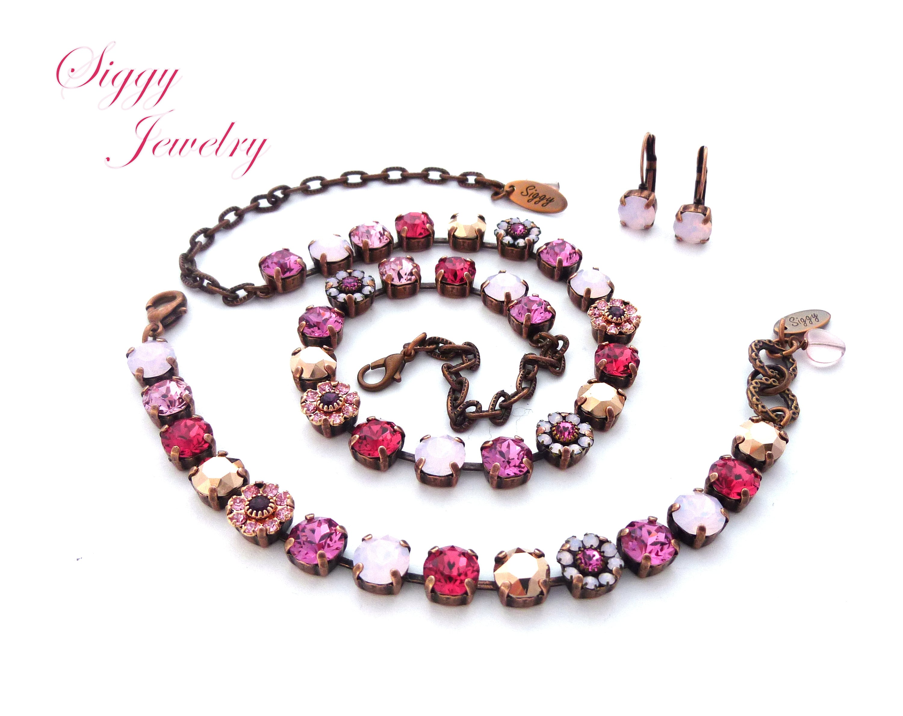 Crystal Chaton Necklace Made With 8mm Genuine Swarovski® | Etsy