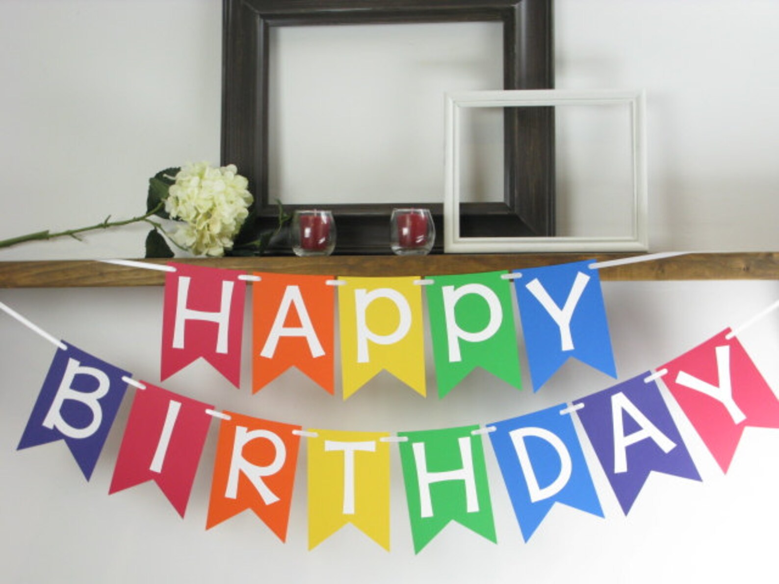 Rainbow Happy Birthday Banner Rainbow Banner Rainbow Decor - Etsy