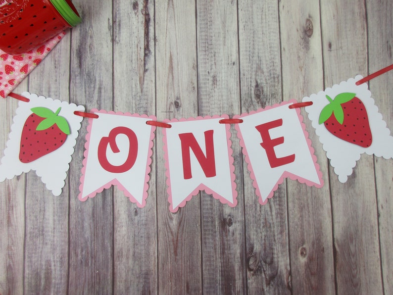 Berry Sweet Birthday Strawberry Banner Strawberry Party - Etsy