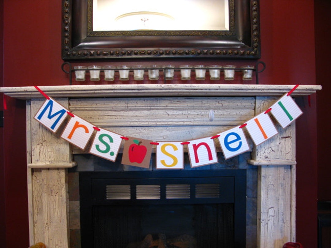 Personalized Teacher Name Banner Classroom Banner - Etsy