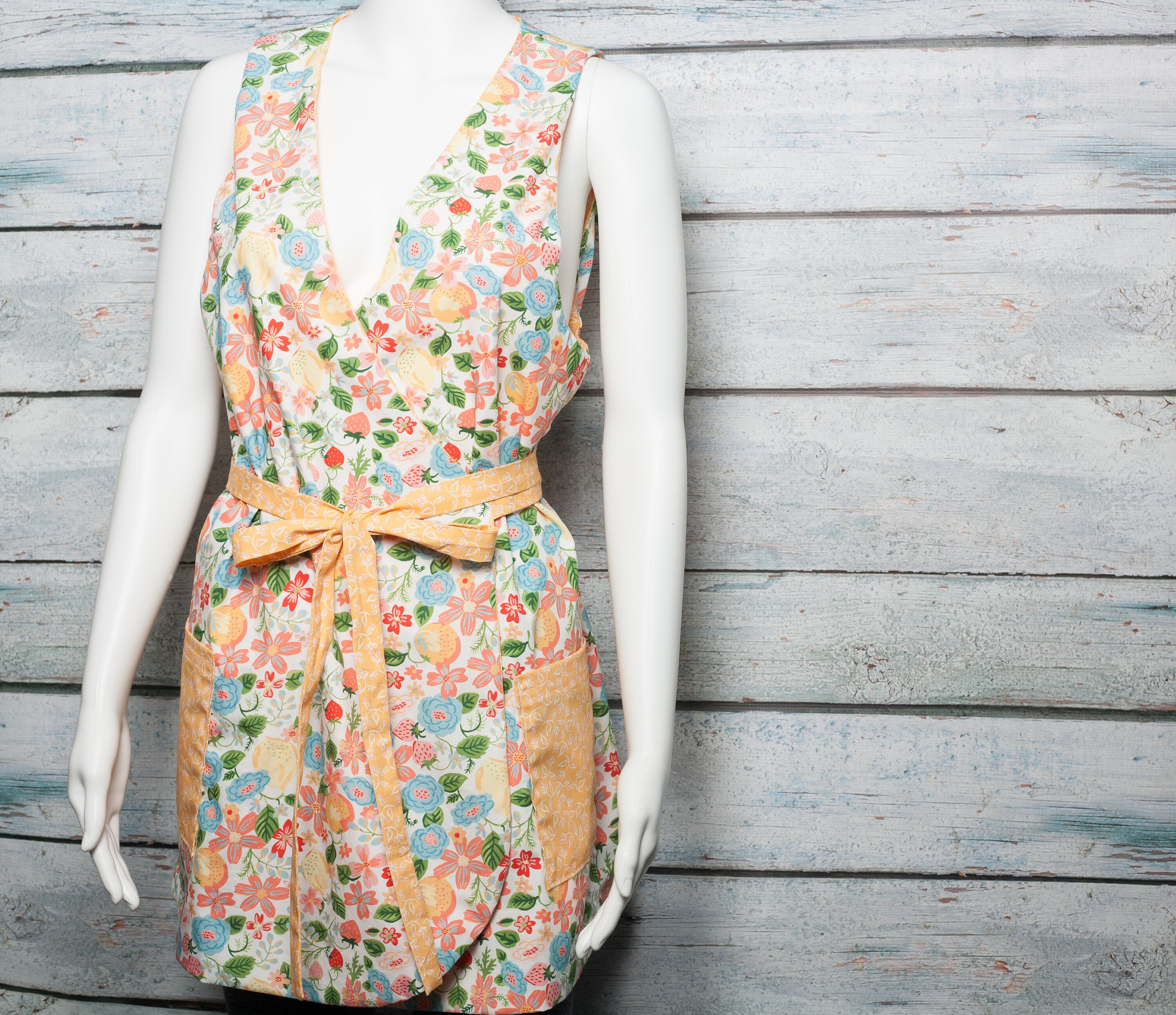 Retro Full Apron Organic Cotton Women's Size Medium - Etsy