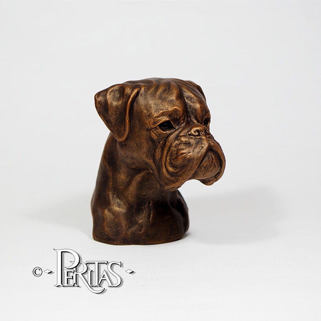Boxer Dog, Cast Stone Sculpture by Peritas - Etsy