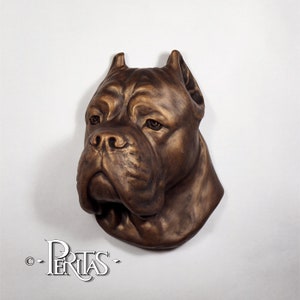 Cane Corso Dog, Cast Stone Wall Sculpture by PERITAS - Etsy