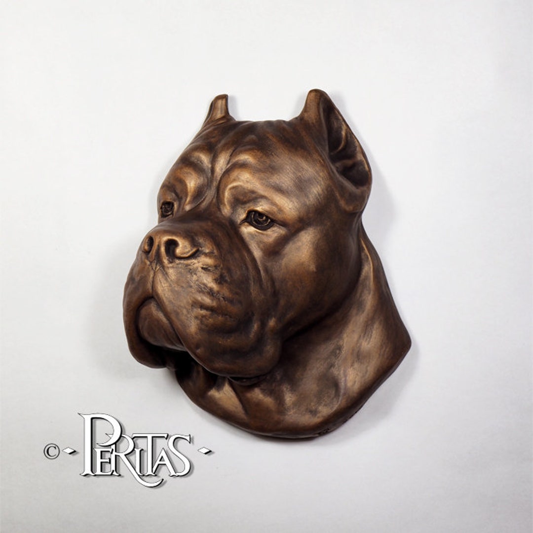 Cane Corso Dog, Cast Stone Wall Sculpture by PERITAS - Etsy