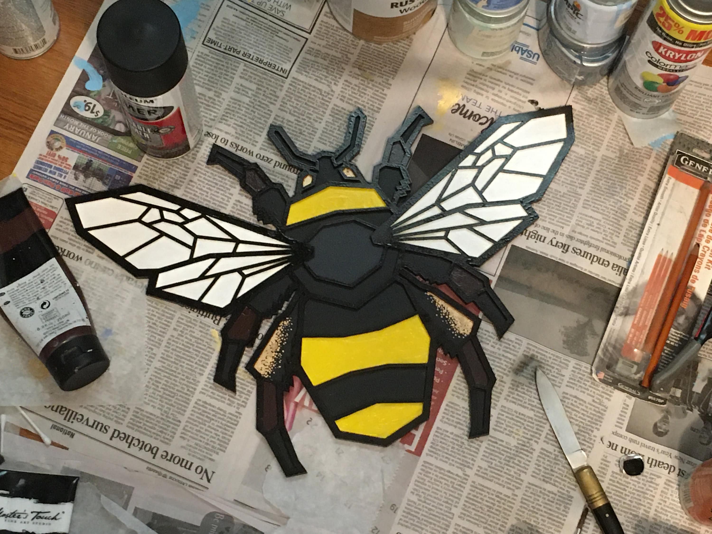 Geometric Bumblebee SVG Vector File Wall Decor Art File for - Etsy