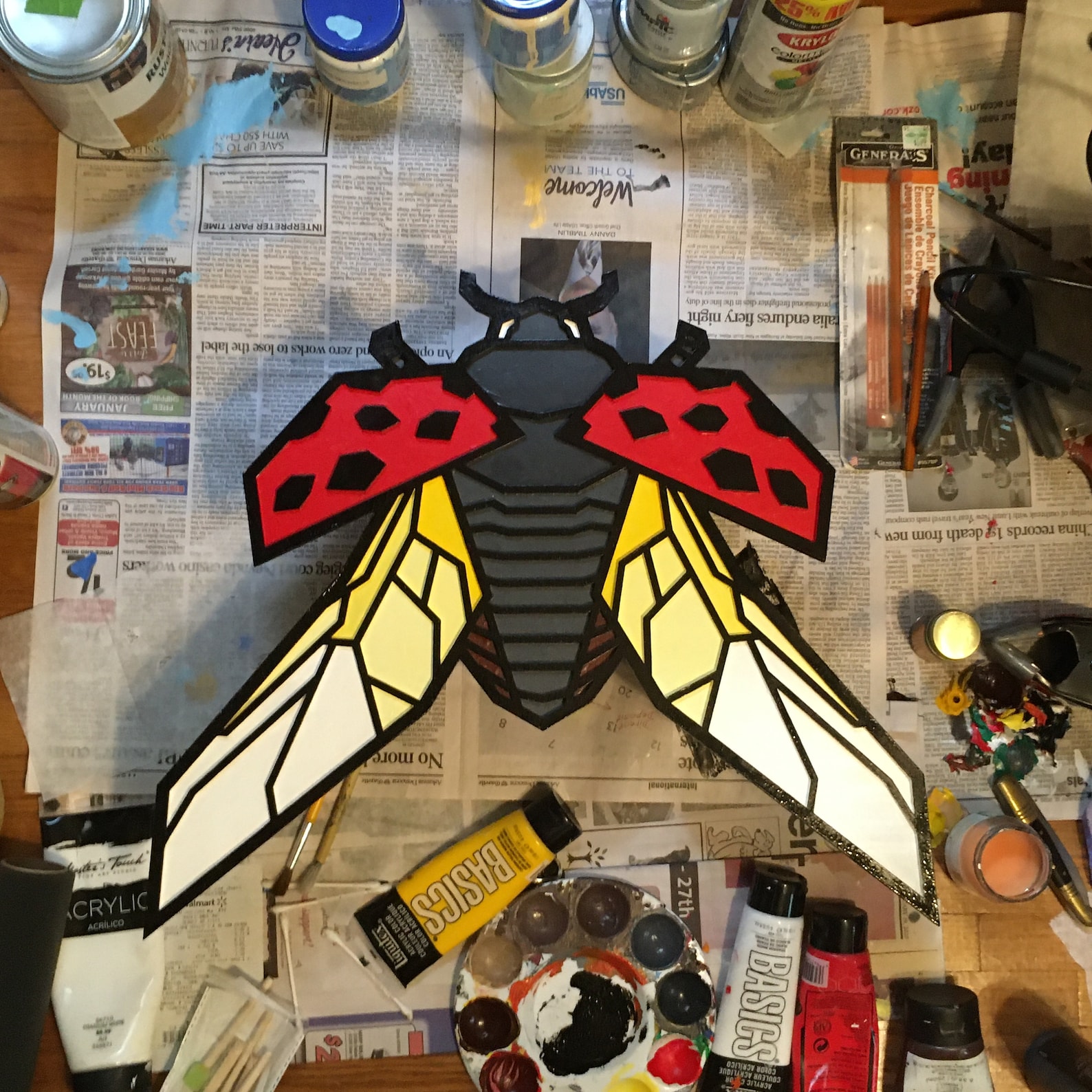 Geometric Ladybug SVG Vector File Wall Decor Art File for - Etsy