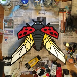 Geometric Ladybug SVG Vector File Wall Decor Art File for CNC, Laser ...