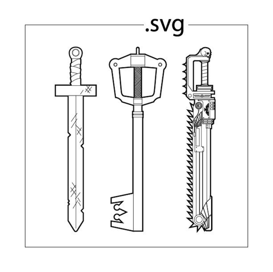 Epic Swords SVG Vector Files Laser files for Wall Art - Etsy Portugal