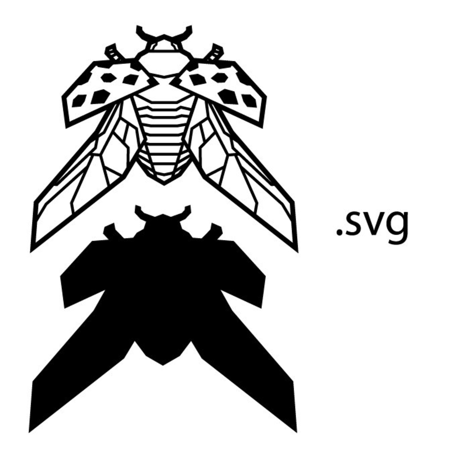 Geometric Ladybug SVG Vector File Wall Decor Art File for | Etsy