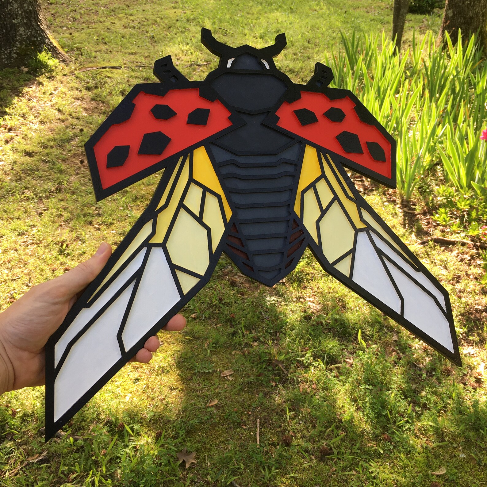 Geometric Ladybug SVG Vector File Wall Decor Art File for - Etsy