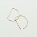 14k Gold Filled D Hoop Earrings D Shaped Hoops Gold Hoop - Etsy
