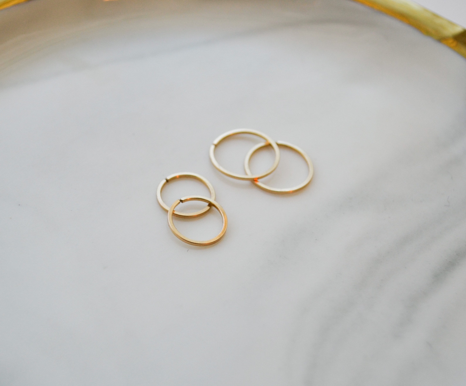 14k Gold Filled Backless Tiny Hoop Earrings Baby Hoops for - Etsy