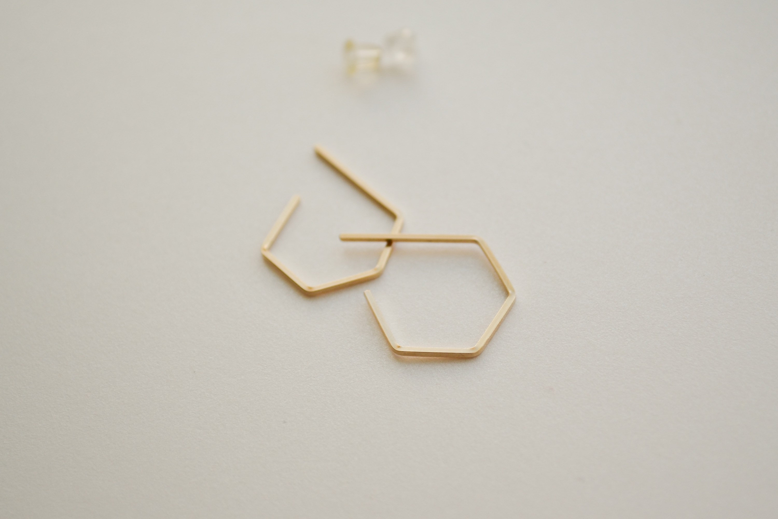 14K Gold Filled Hexagon Hoops Small Hoop Earrings Hexagon - Etsy
