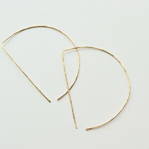 14k Gold Filled D Hoop Earrings - D Shaped Hoops - Gold Hoop Earrings ...