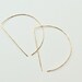 14k Gold Filled D Hoop Earrings D Shaped Hoops Gold Hoop - Etsy