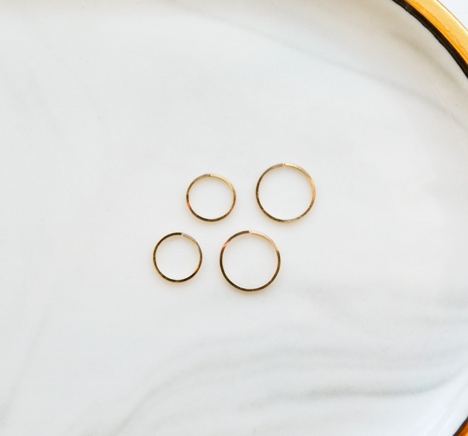 14k Gold Filled Backless Tiny Hoop Earrings Baby Hoops for - Etsy