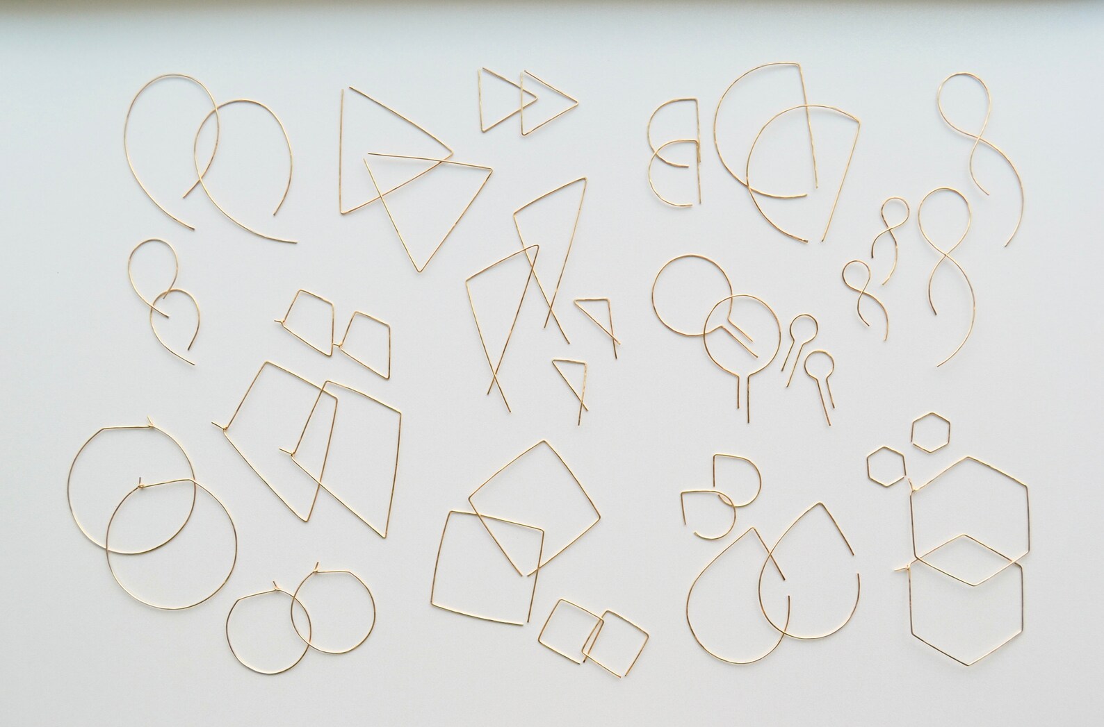 14k Gold Filled D Hoop Earrings D Shaped Hoops Gold Hoop - Etsy