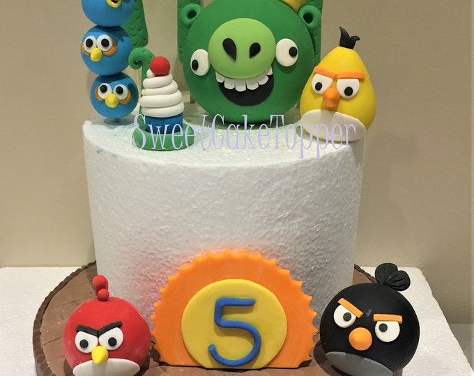 Angry Bird Inspired Fondant Cake Topper - Etsy