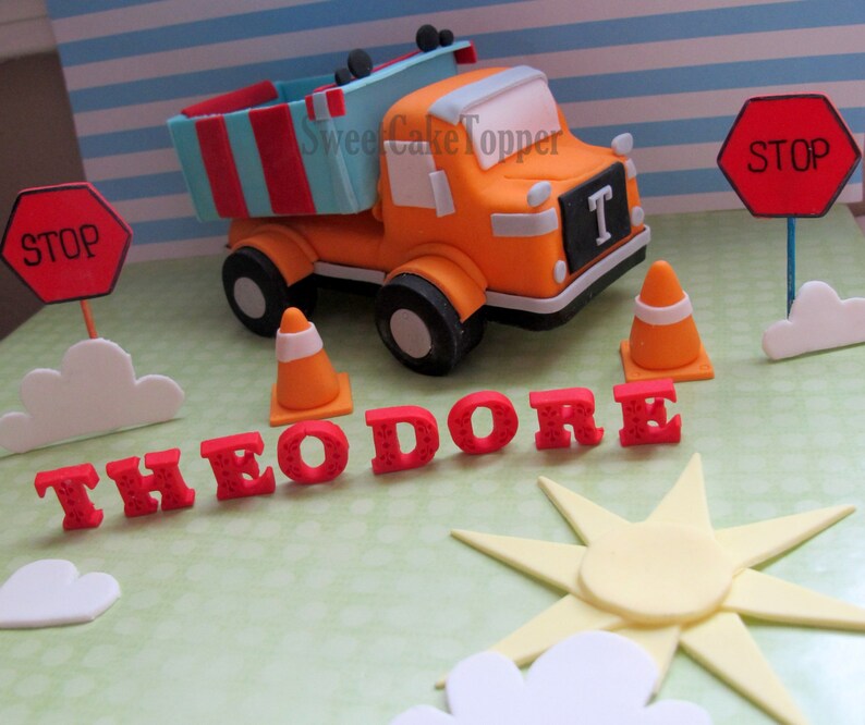 Handmade Dump Truck Cake Topper Set – Construction Party Decoration - Etsy